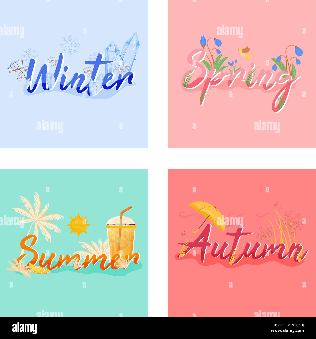 Four seasons banner flat vector template Stock Vector Image & Art - Alamy