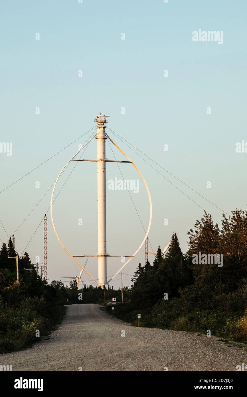 Vertical-axis wind turbine, Eole Cap-Chat wind farm, Quebec, Canada ...