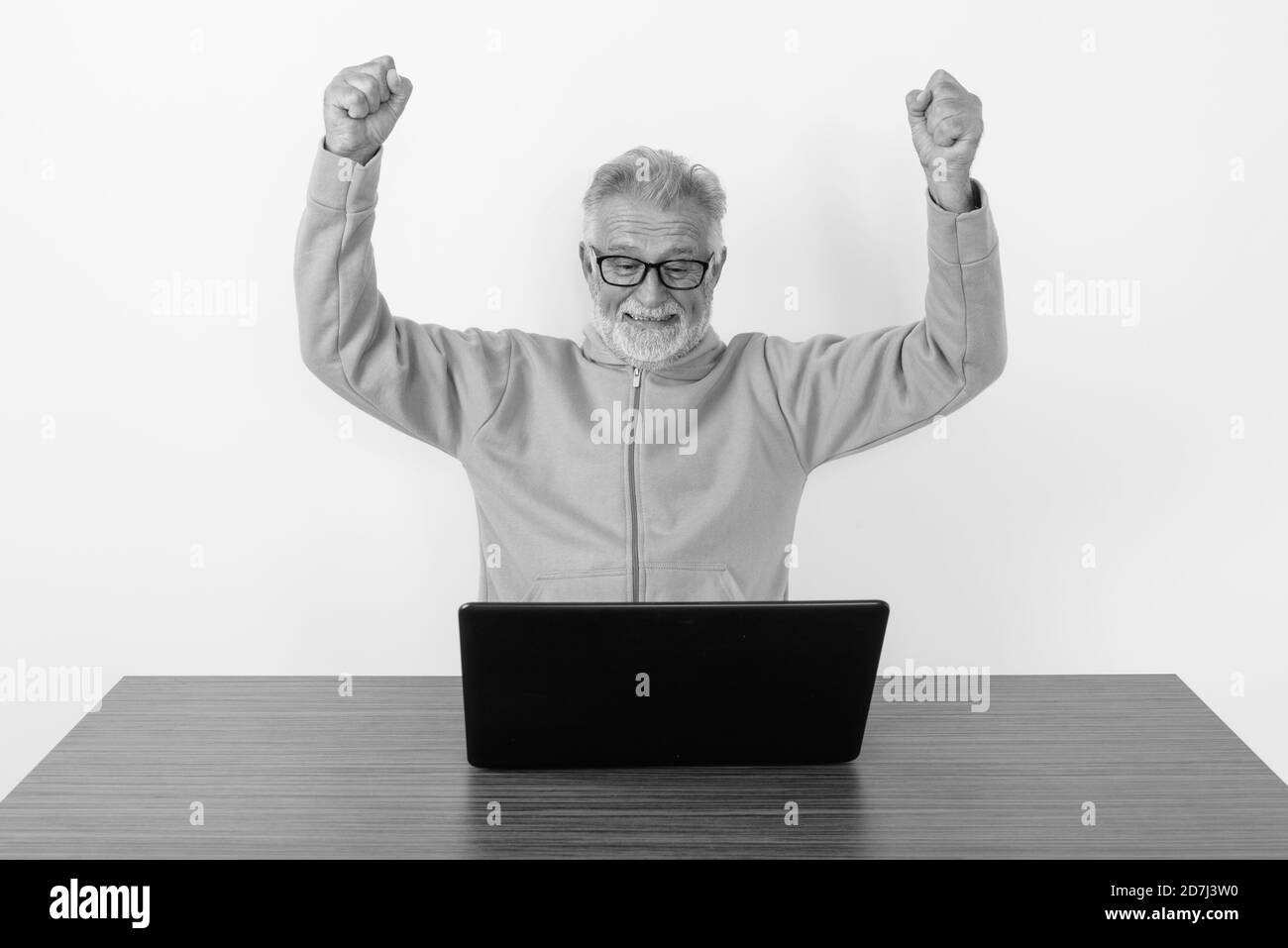 Excited laptop Black and White Stock Photos & Images - Alamy
