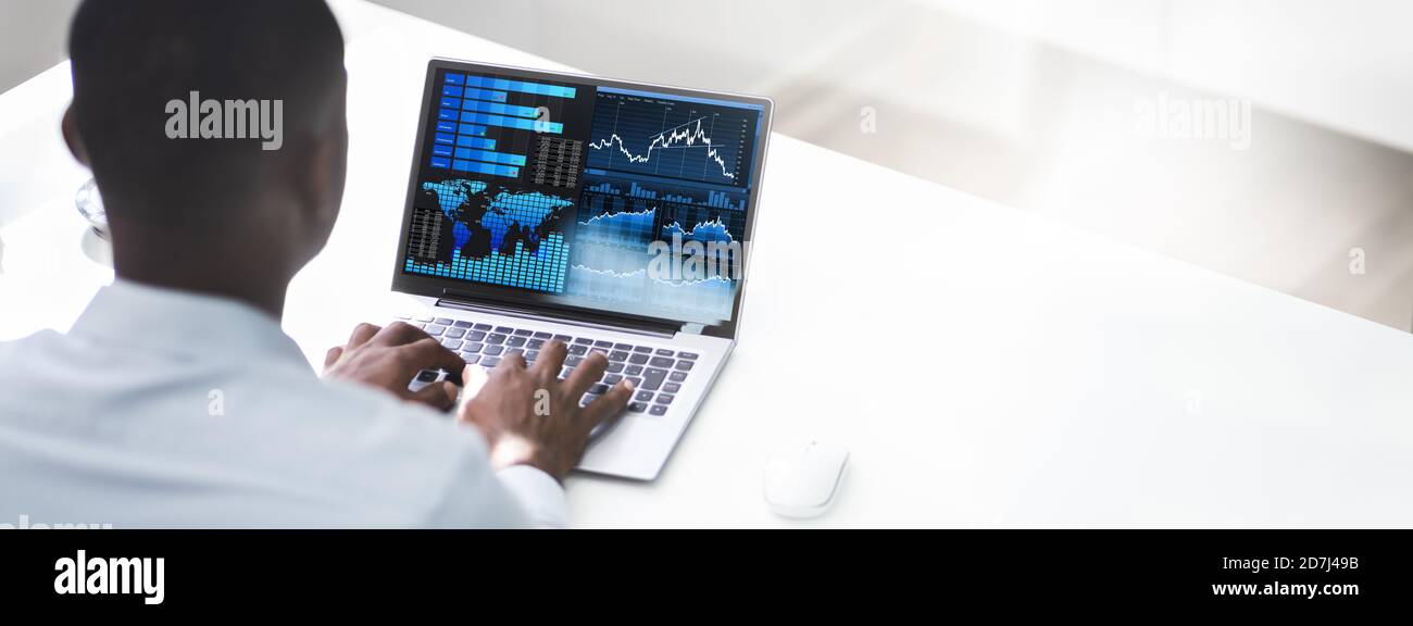 Predictive Business Data Analytics. African American Analyst Stock ...