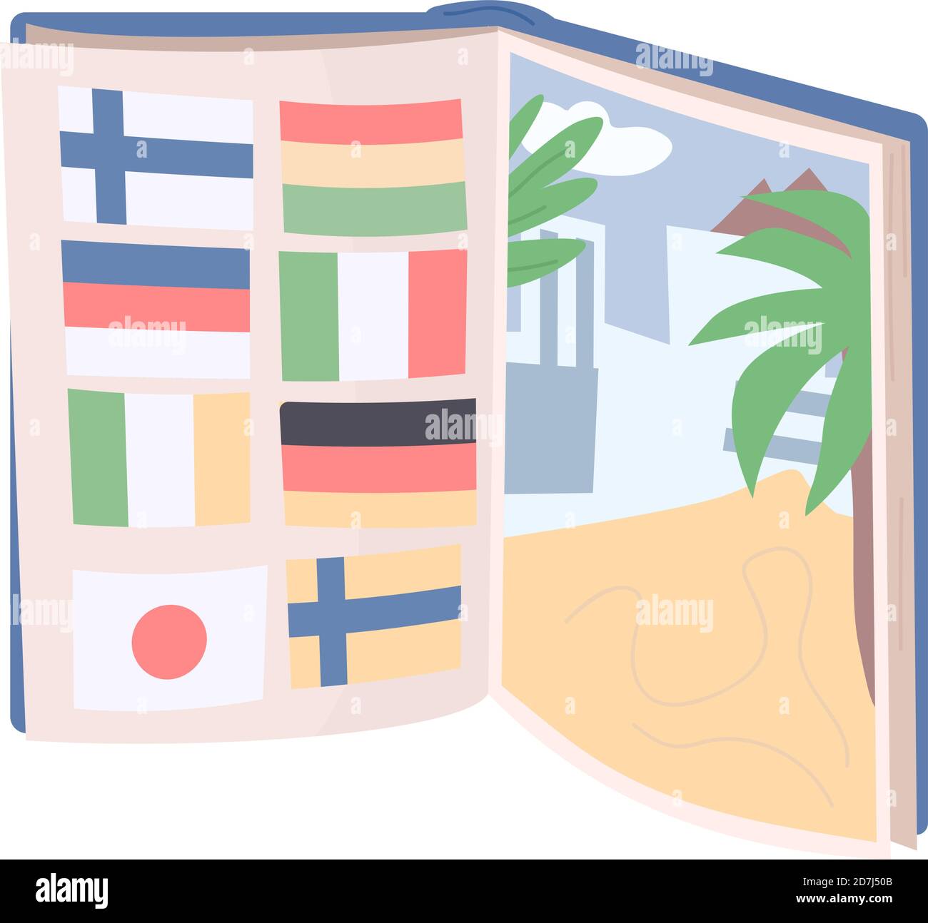 Tourist book cartoon vector illustration Stock Vector Image & Art - Alamy