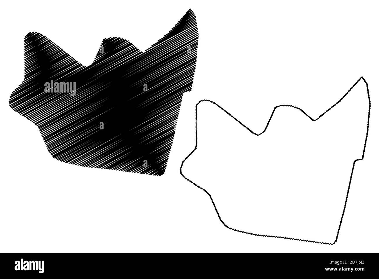 Huambo City (Republic of Angola, Huambo Province) map vector ...