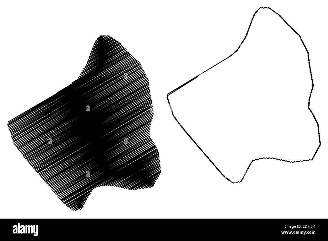 Parakou City (Republic of Benin, Borgou Department) map vector ...