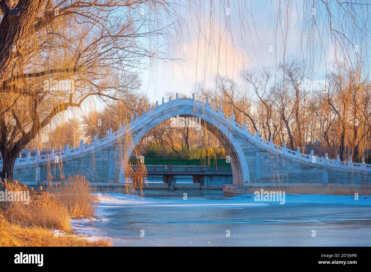 Beijing, China - Jan 13 2020: Xiuyi bridge, stands at the largest ...