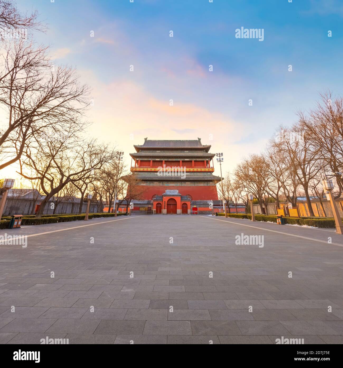 Beijing, China - Jan 12 2020: Gulou Bell Tower built in 1272 and ...