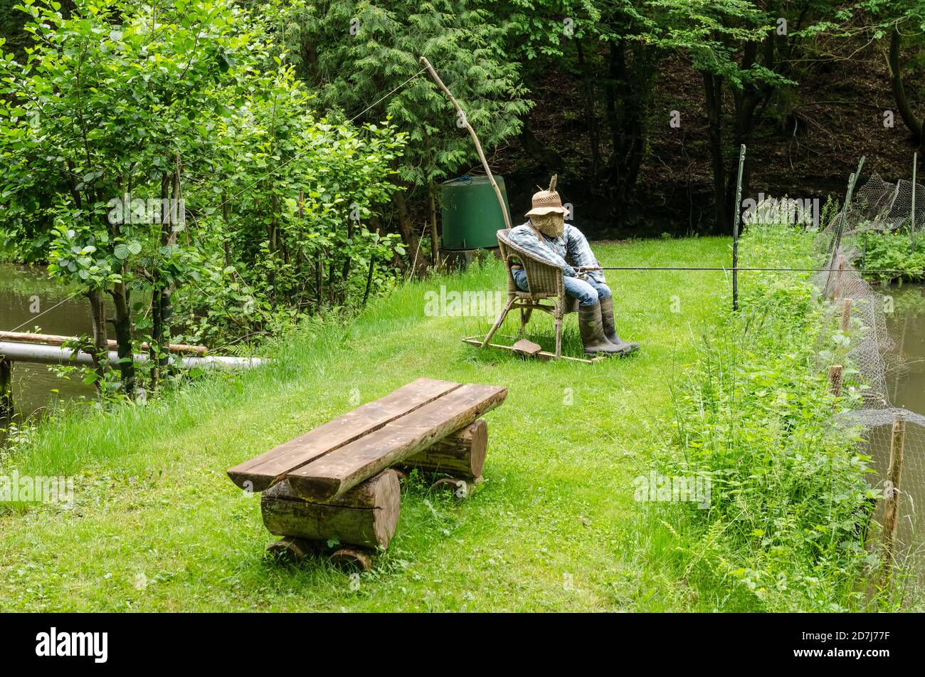 Man dressed like he is fishing hi-res stock photography and images - Alamy
