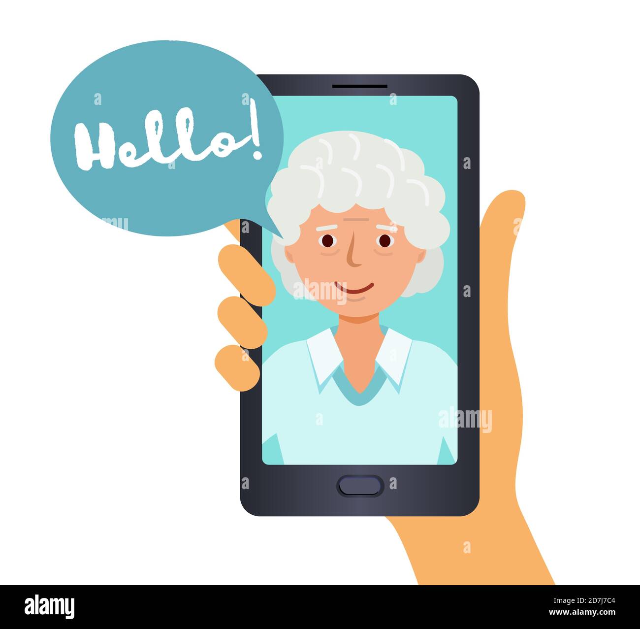 Mom calling phone screen hi-res stock photography and images - Alamy