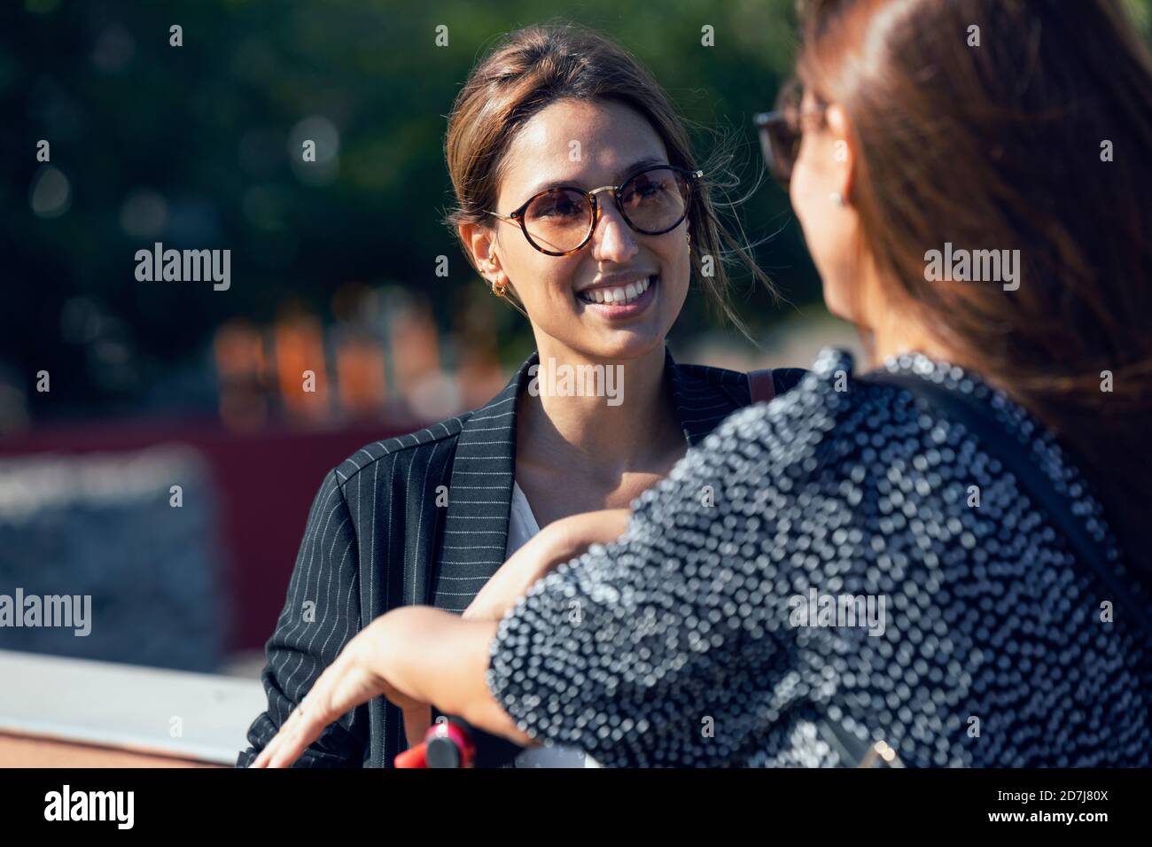 Female on bridge talking hi-res stock photography and images - Alamy