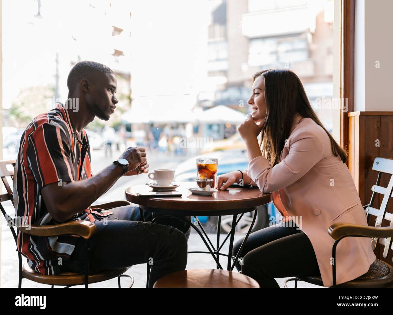 Woman talking boyfriend in hi-res stock photography and images - Alamy