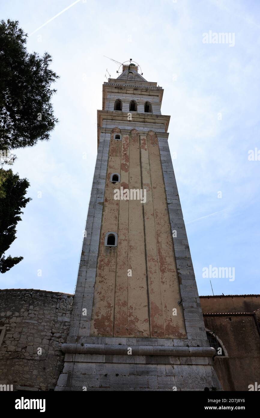 Cathedral tower, Rovinj, Croatia Stock Photo - Alamy
