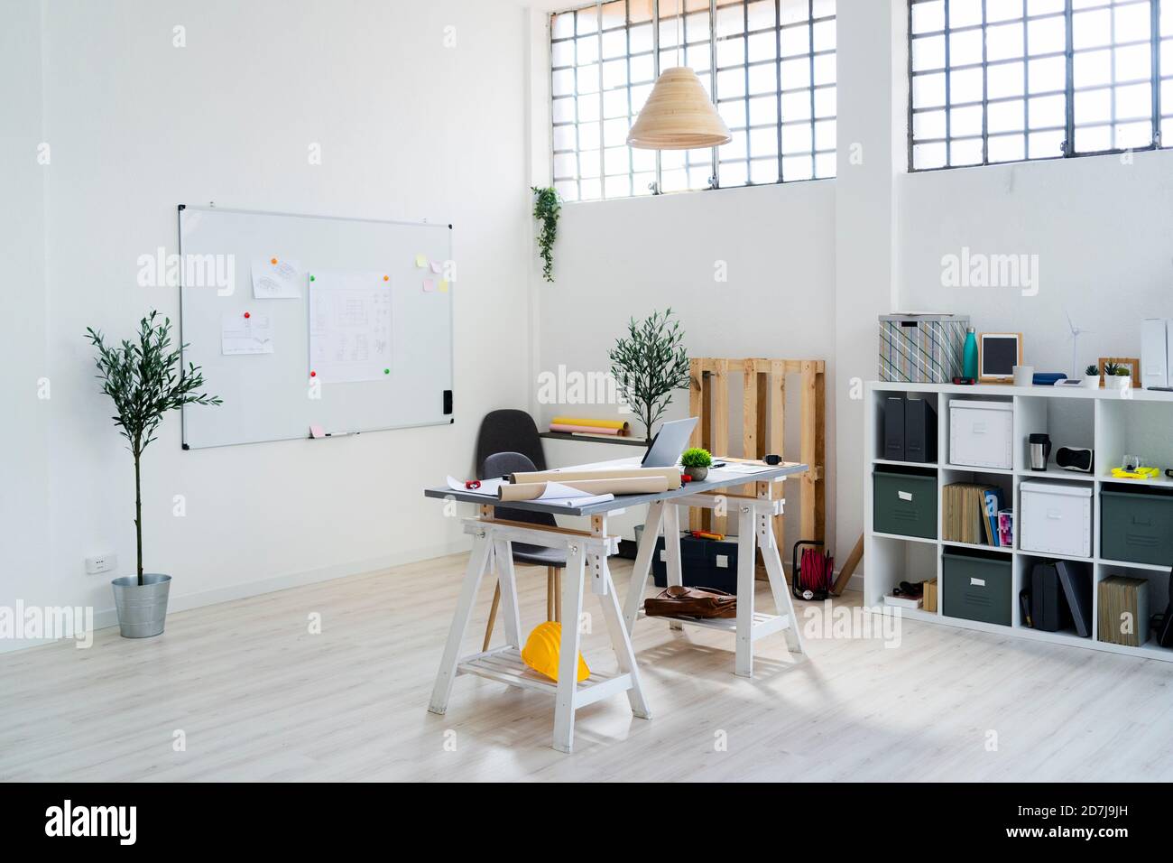Interior of architect studio Stock Photo - Alamy