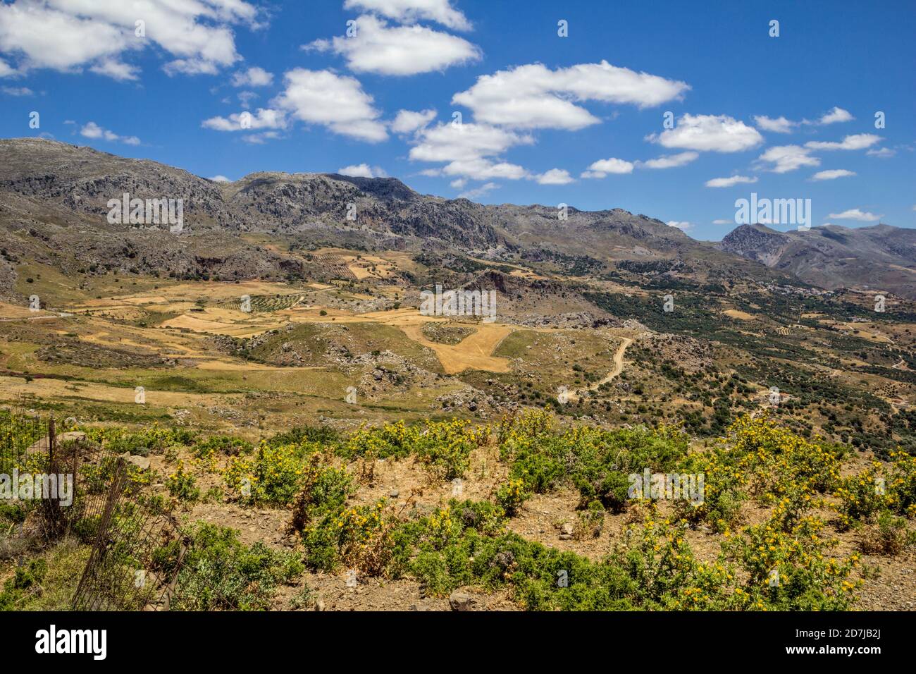 Mountain range of village at Plakias, Crete, Greece Stock Photo - Alamy