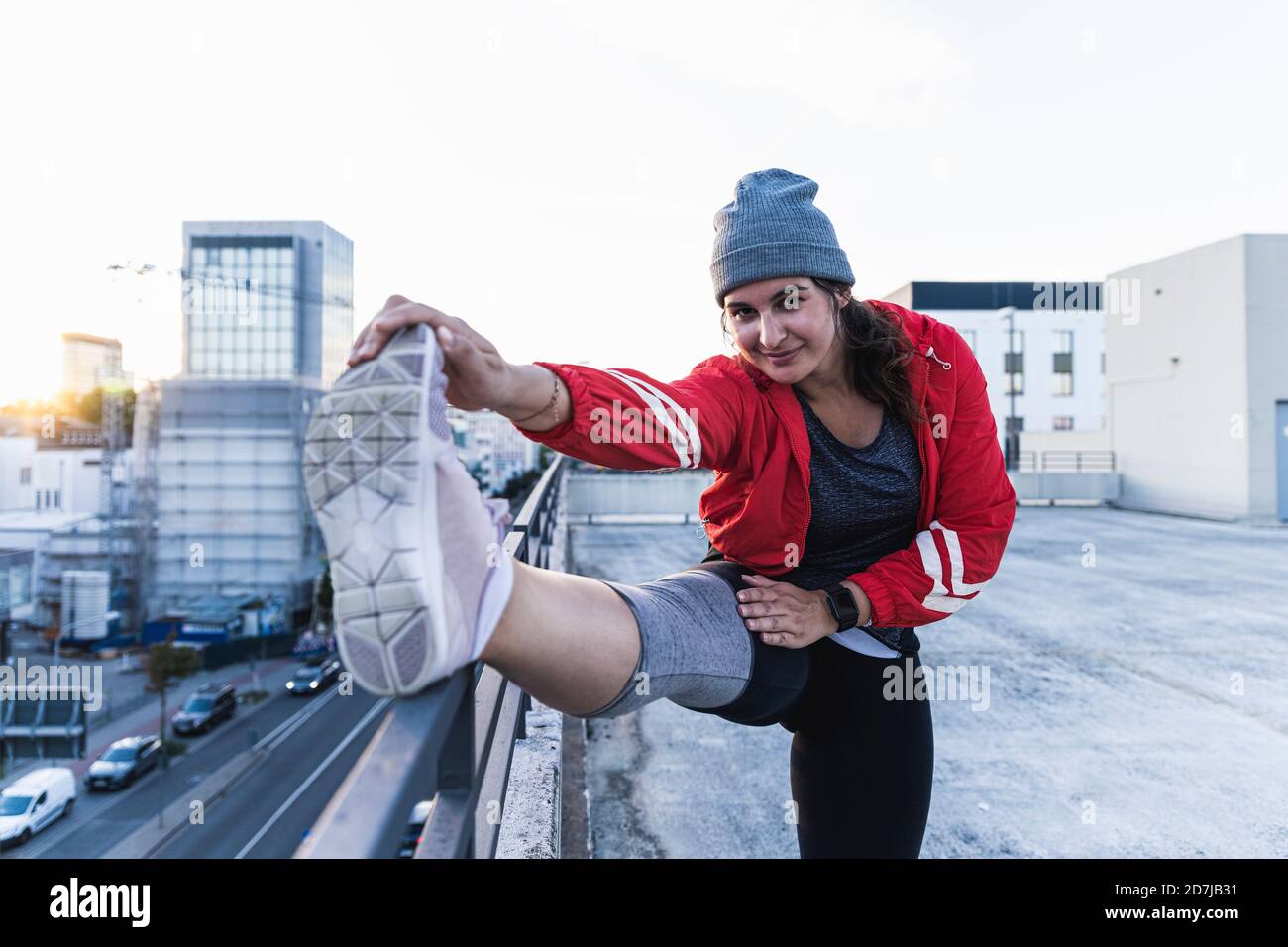 Leg on railing hi-res stock photography and images - Alamy