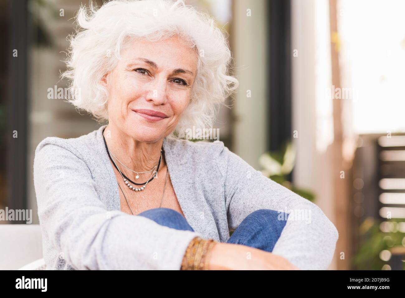 Portrait mature woman contemplating hi-res stock photography and images ...