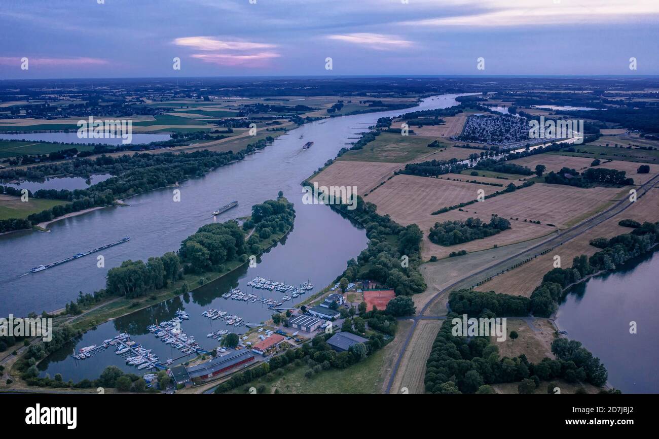Aerial view of harbor on wesel datteln canal at dusk hi-res stock photography and images - Alamy