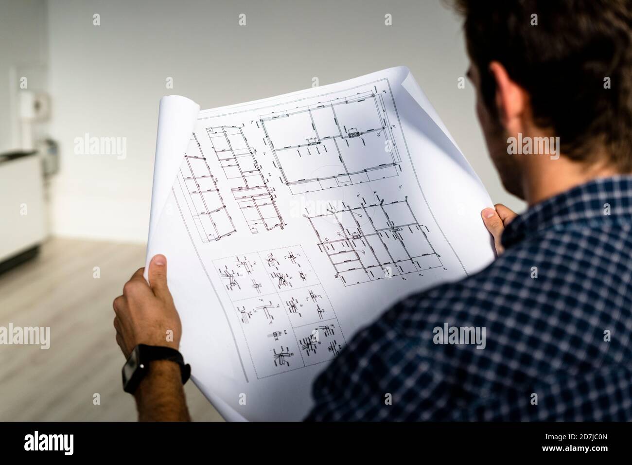 Office design blueprint hi-res stock photography and images - Alamy