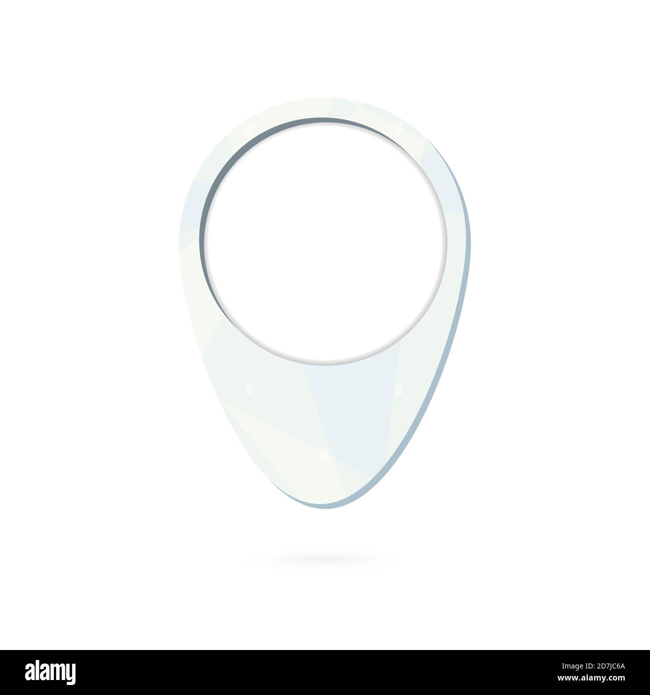 Blue map point symbol, place marker with shadow. Vector Illustration ...