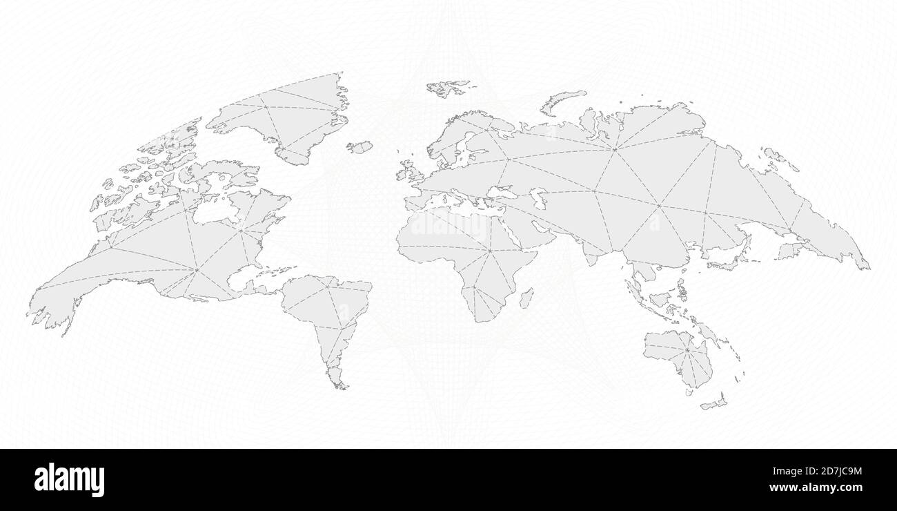 Lined world map. Gray Polygonal Vector Map Stock Vector Image & Art - Alamy
