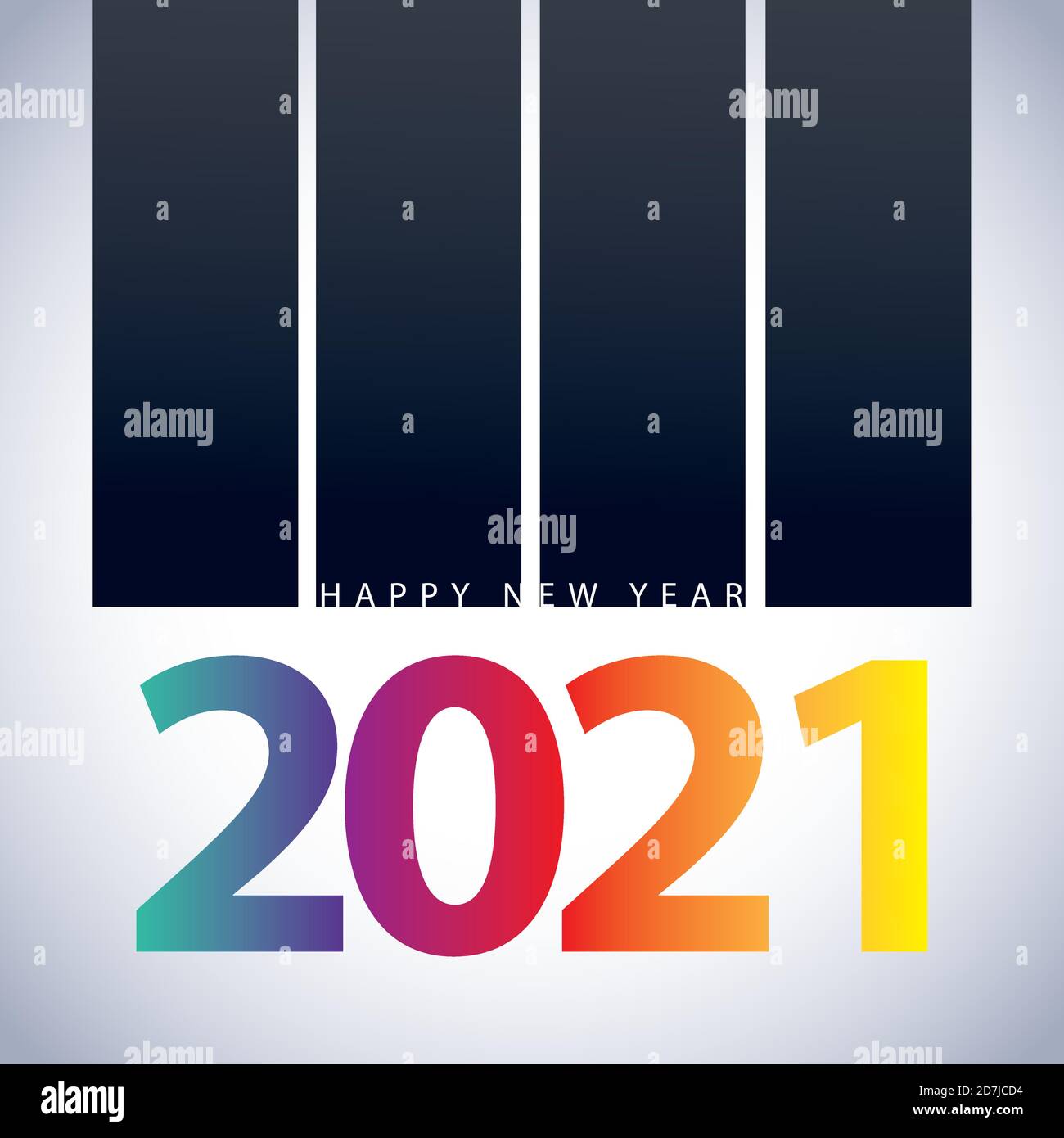 2021 happy new year decorative numbers card congrats vector ...