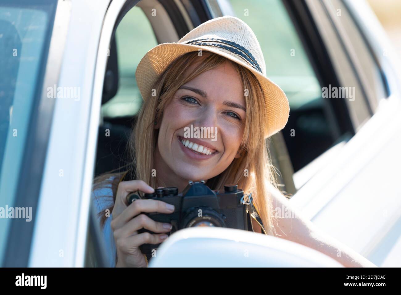 Woman car camera view hi-res stock photography and images - Alamy