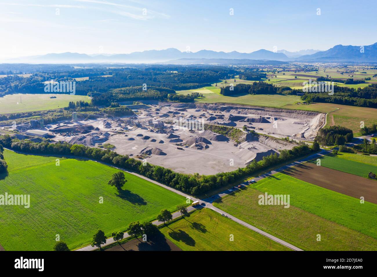Aerial view gravel pit hi-res stock photography and images - Alamy