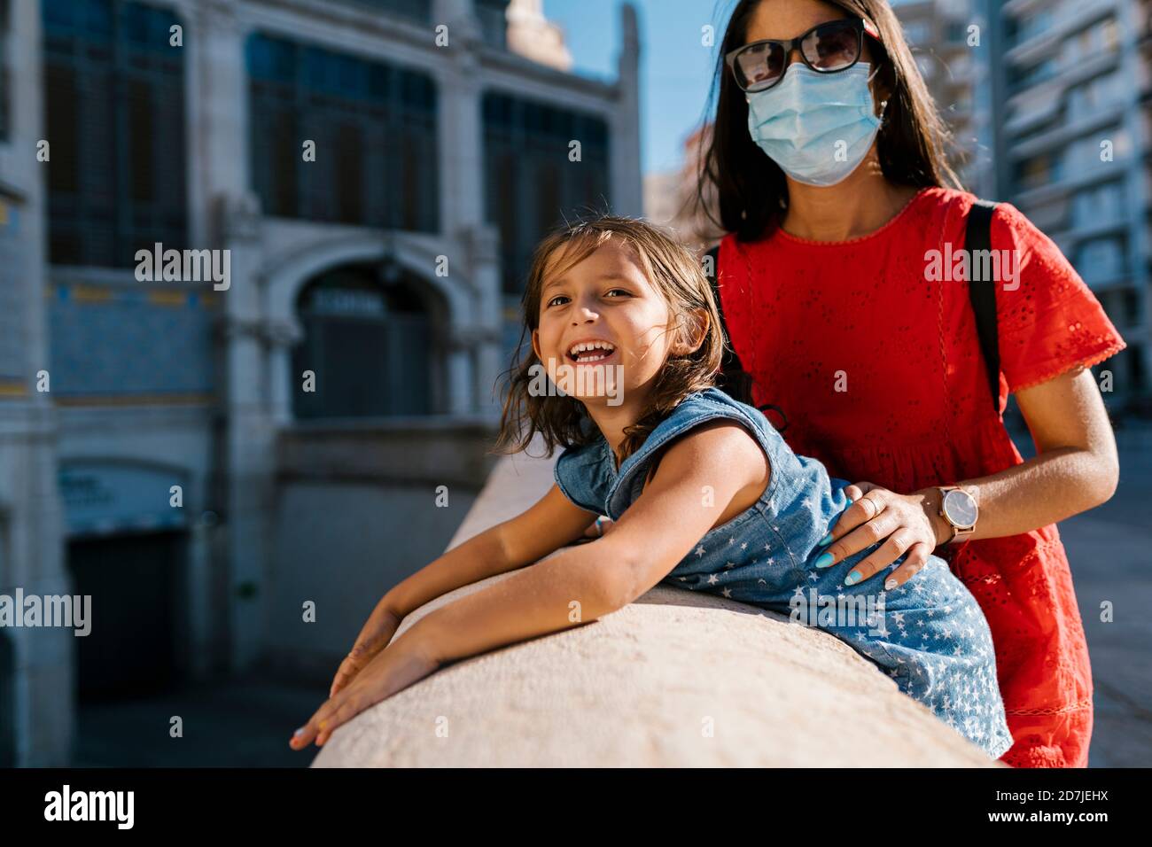 Mother daughter face mask hi-res stock photography and images - Alamy