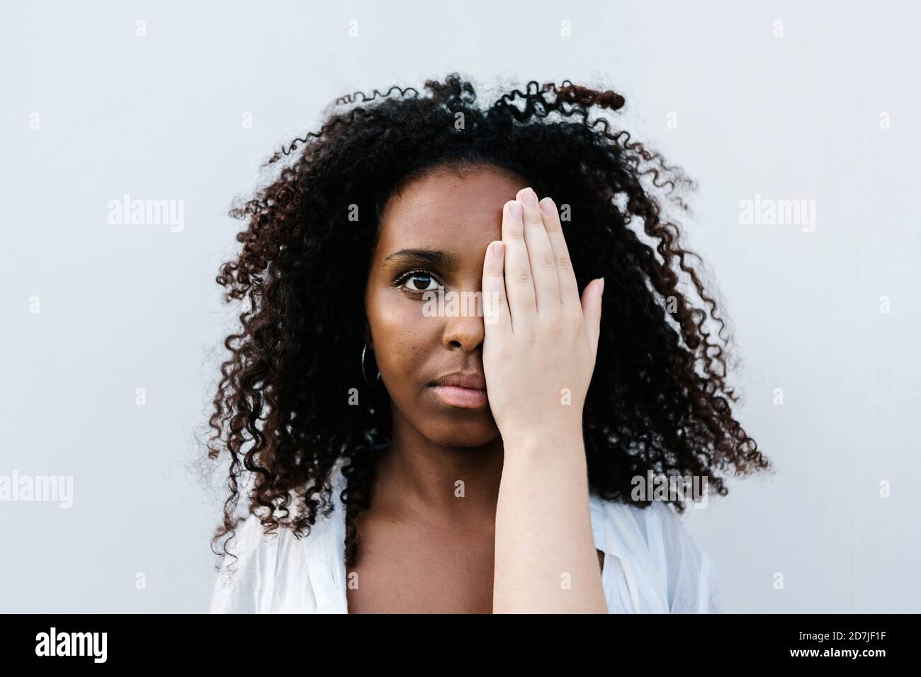 Hand covering face hi-res stock photography and images - Alamy