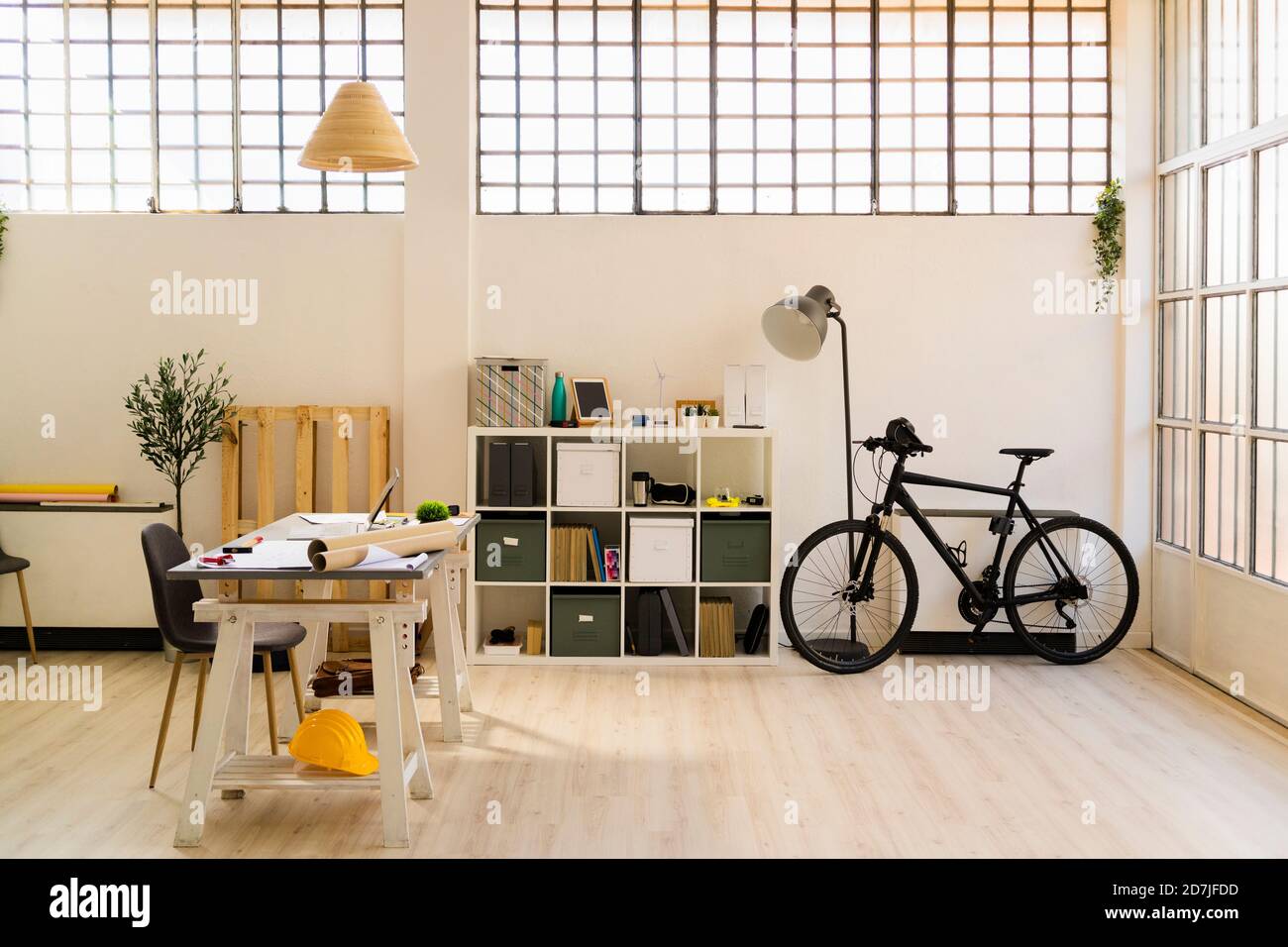 Interior of architect studio Stock Photo - Alamy