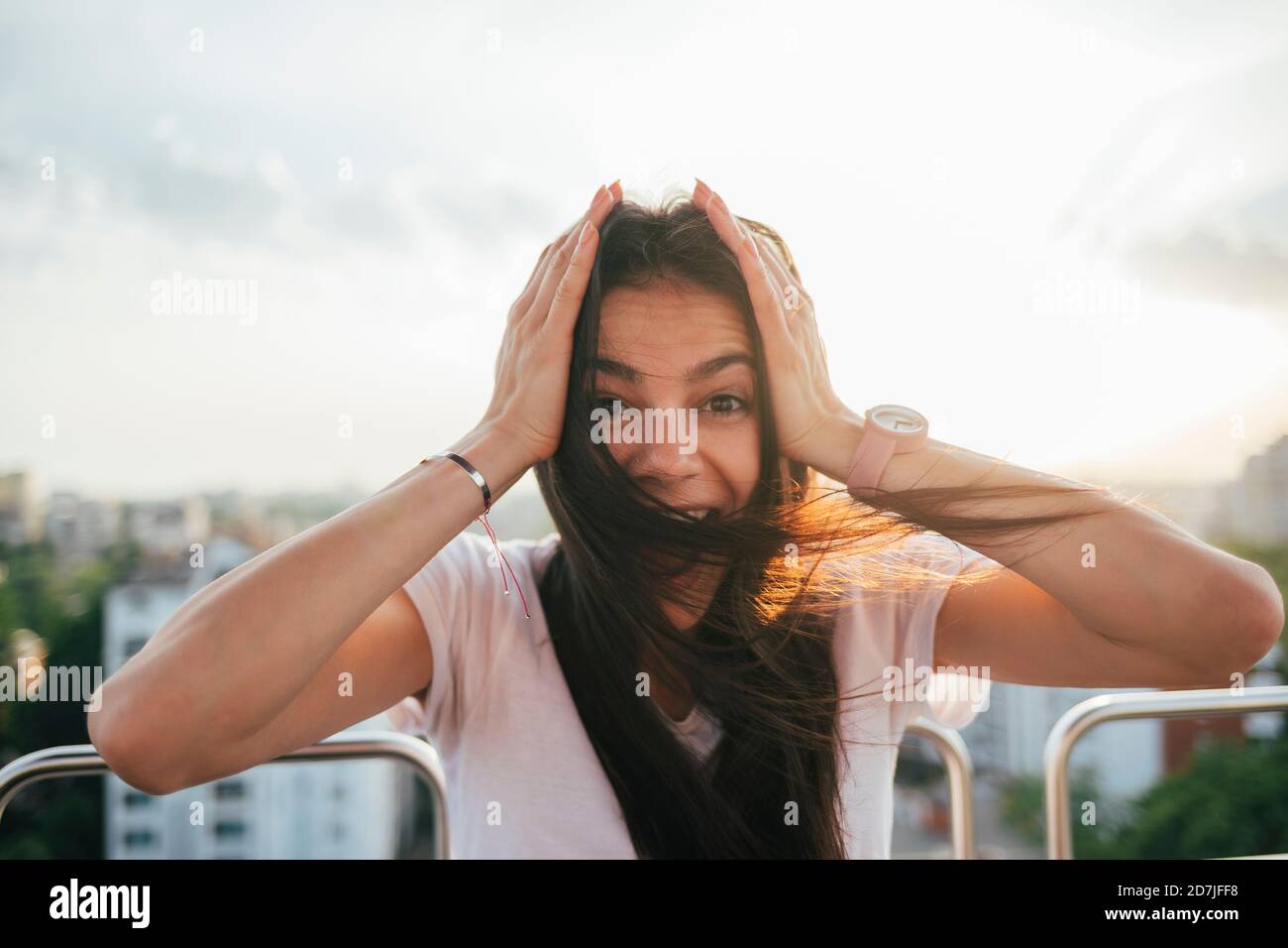 Big head woman hi-res stock photography and images - Alamy