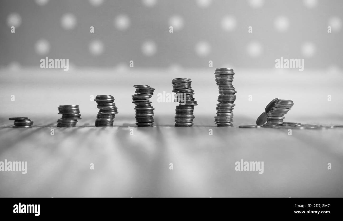 Glass jar savings on Black and White Stock Photos & Images - Alamy