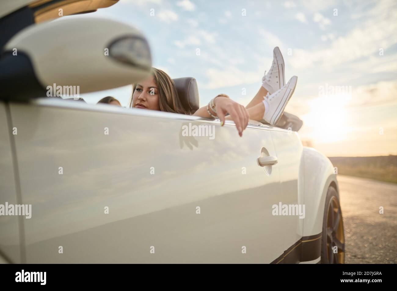 Relaxing in a convertible car hi-res stock photography and images - Alamy