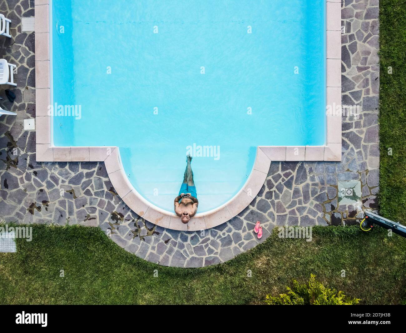 Swimming pool, birds eye view hi-res stock photography and images - Alamy