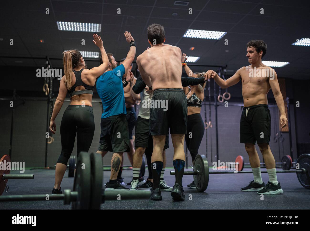 Group high five hi-res stock photography and images - Alamy