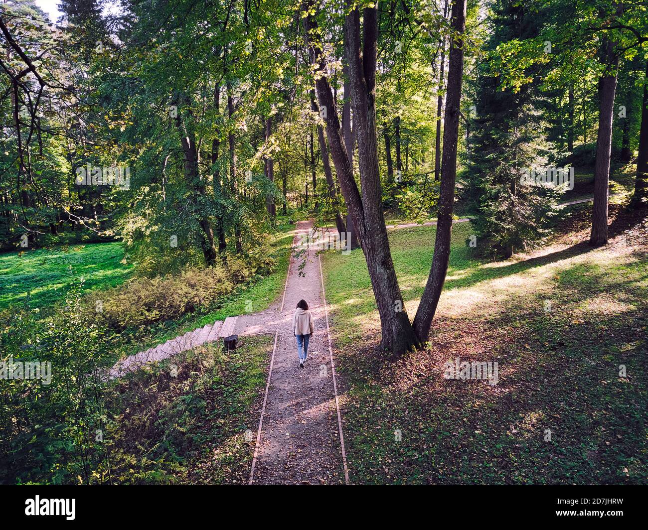 Aerial people walking motion hi-res stock photography and images - Alamy