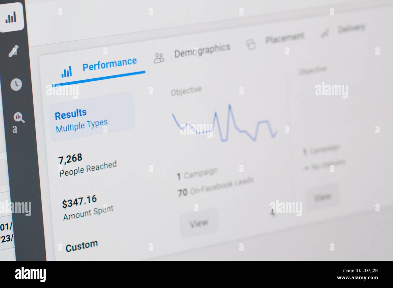 New york, USA - October 23, 2020: Checking google performance chart ...