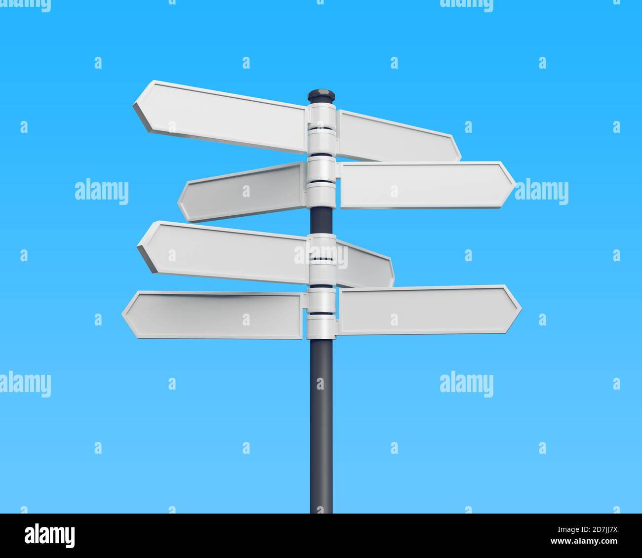 3d rendering of blank direction signs Stock Photo - Alamy