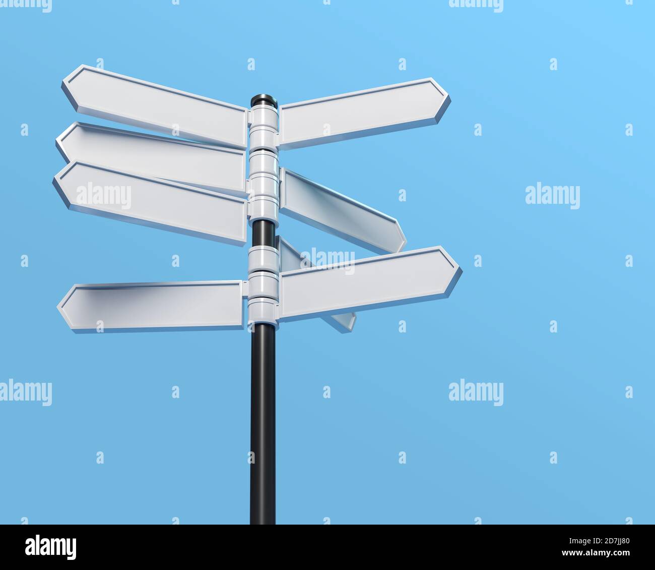 3d rendering of blank direction signs Stock Photo - Alamy