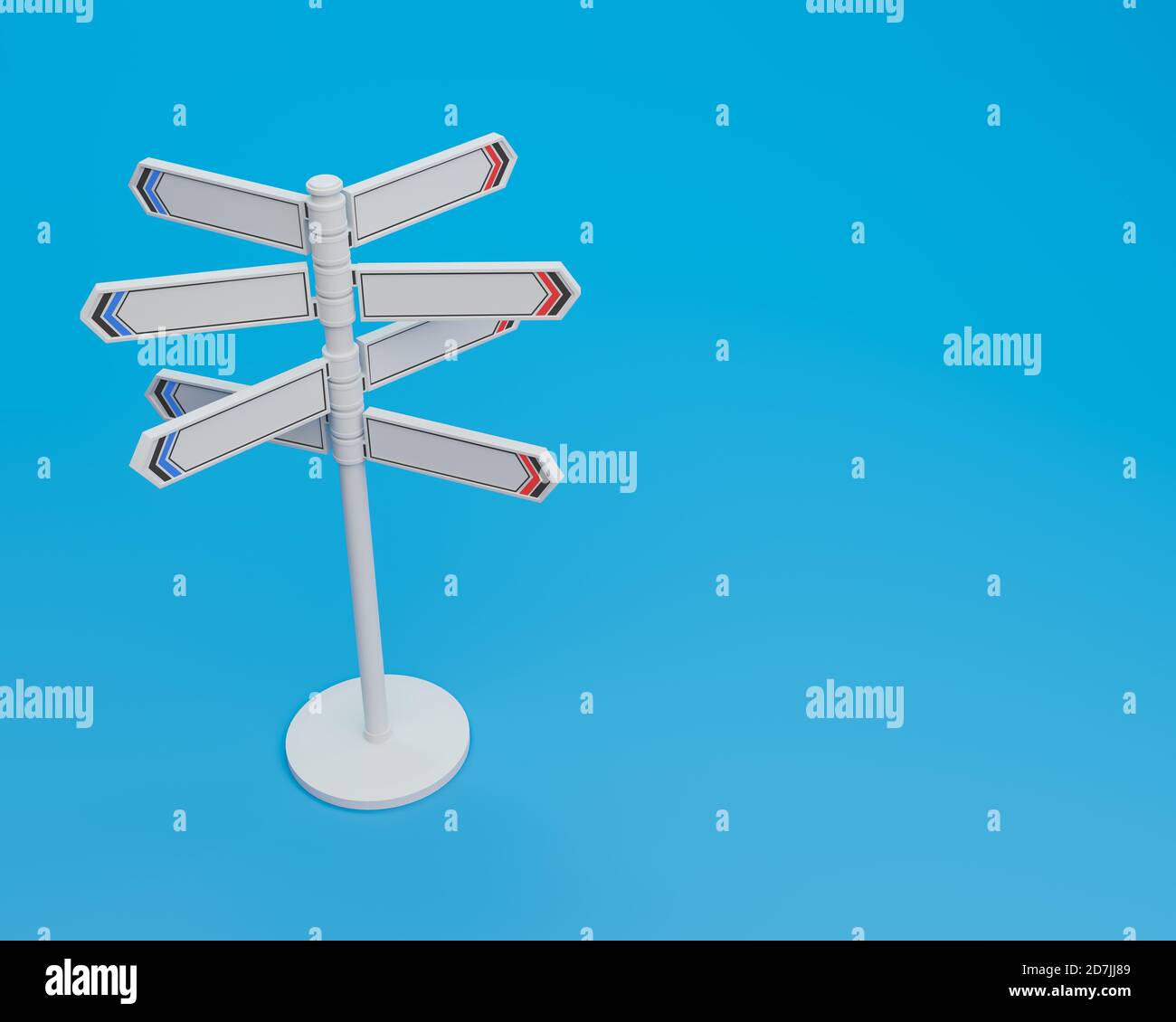 3d rendering of blank direction signs Stock Photo - Alamy