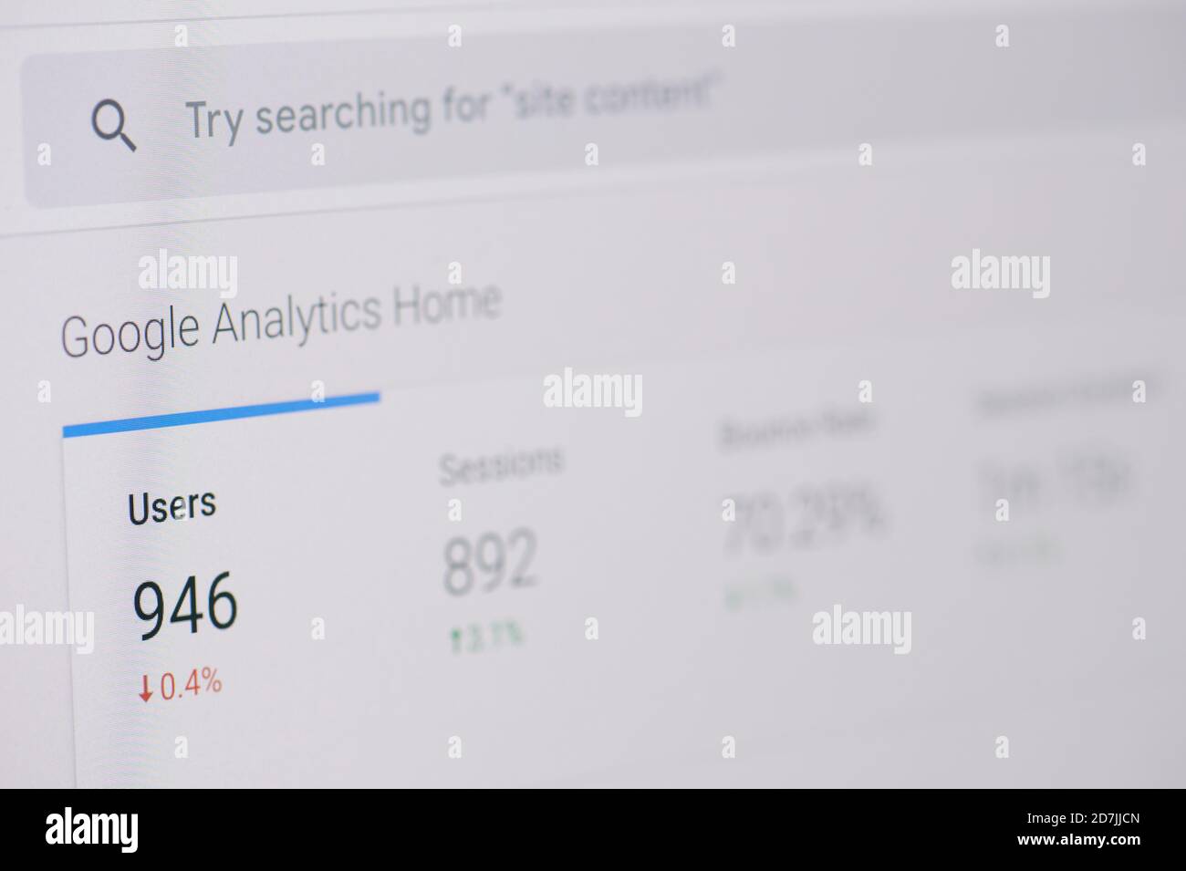 New york, USA - October 23, 2020:Managing google analytics home screen ...