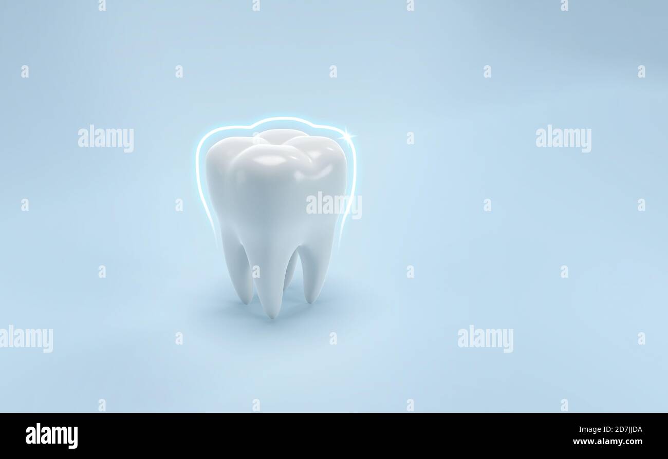 Sparkling model teeth and dental health Stock Photo - Alamy