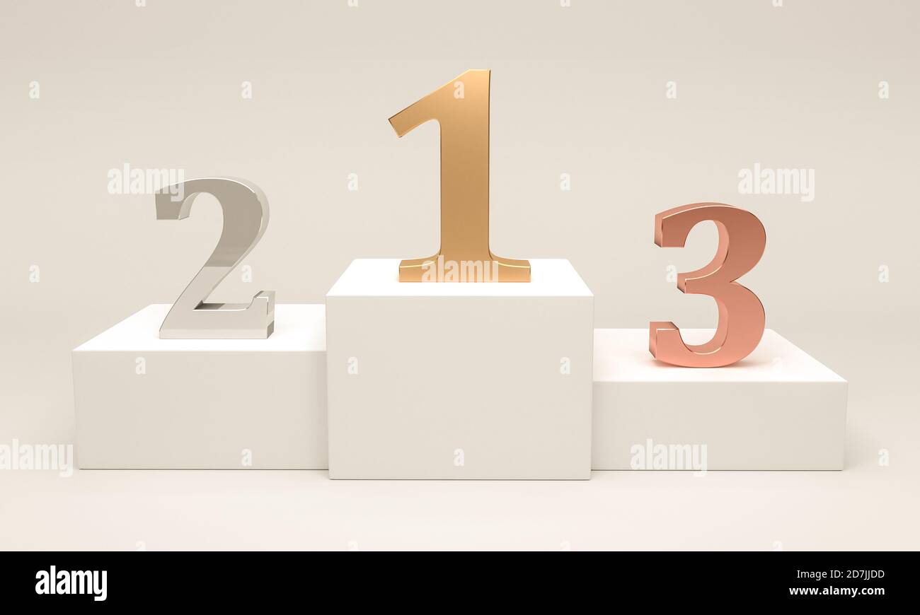 winner podium standing on white background Stock Photo - Alamy
