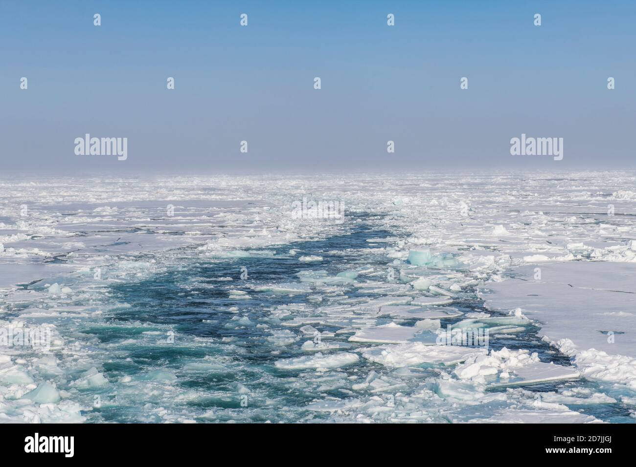 Broken ice floating in Arctic Ocean Stock Photo - Alamy