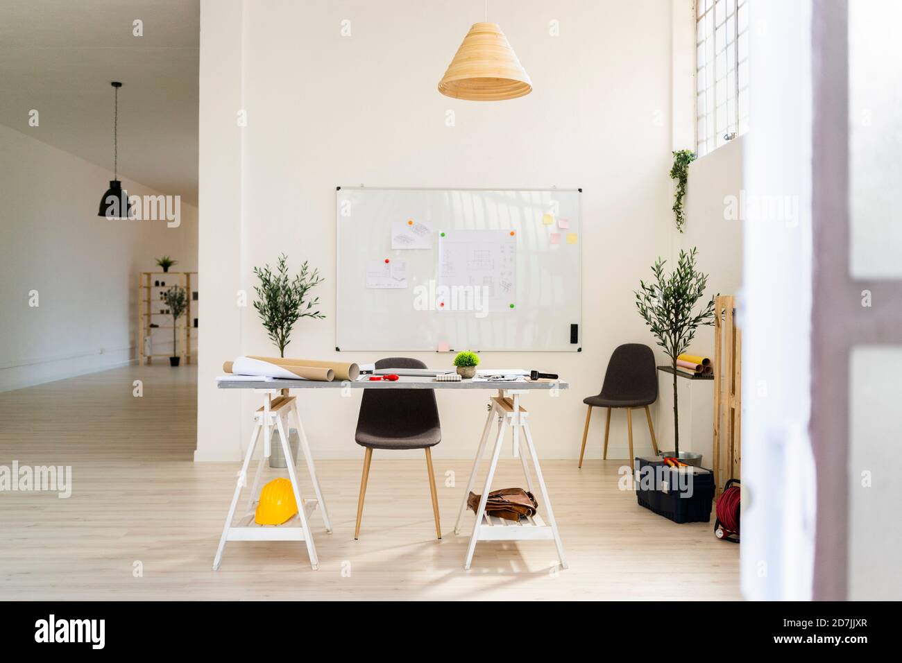 Interior of architect studio Stock Photo - Alamy