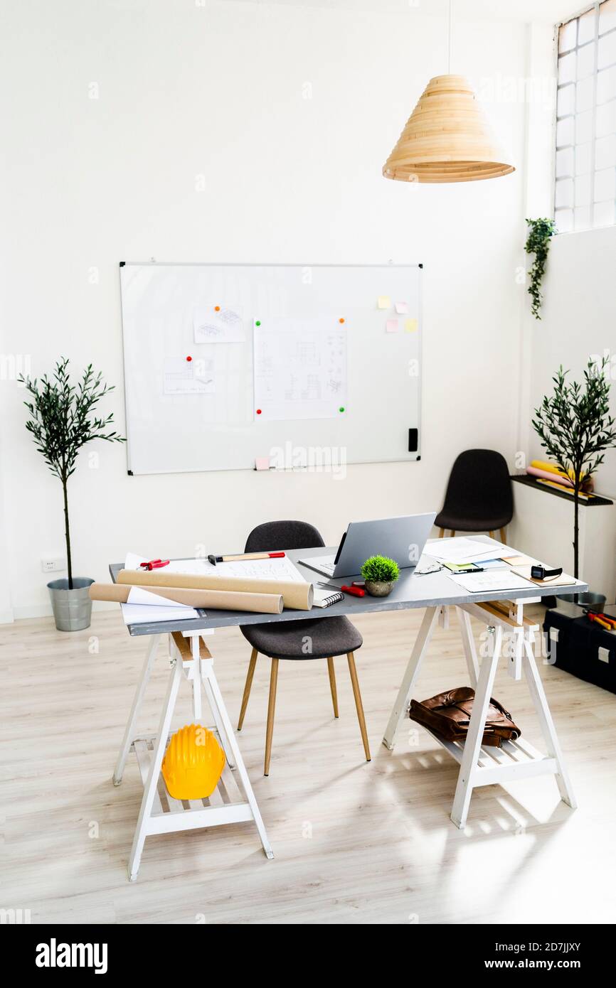 Interior of architect studio Stock Photo - Alamy