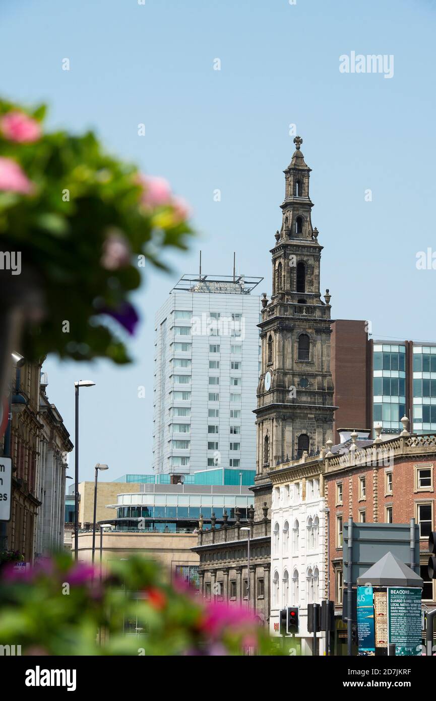 Clock tower of Holy Trinity Church, Leeds, West Yorkshire, England ...