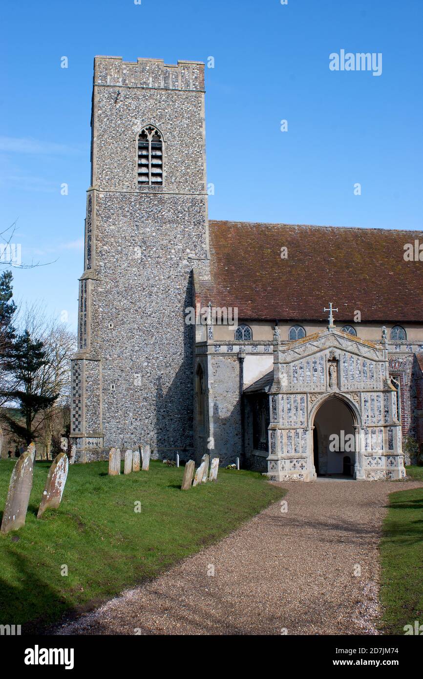 St Mary the Virgin Church, Huntingfield, Suffolk, UK Stock Photo - Alamy