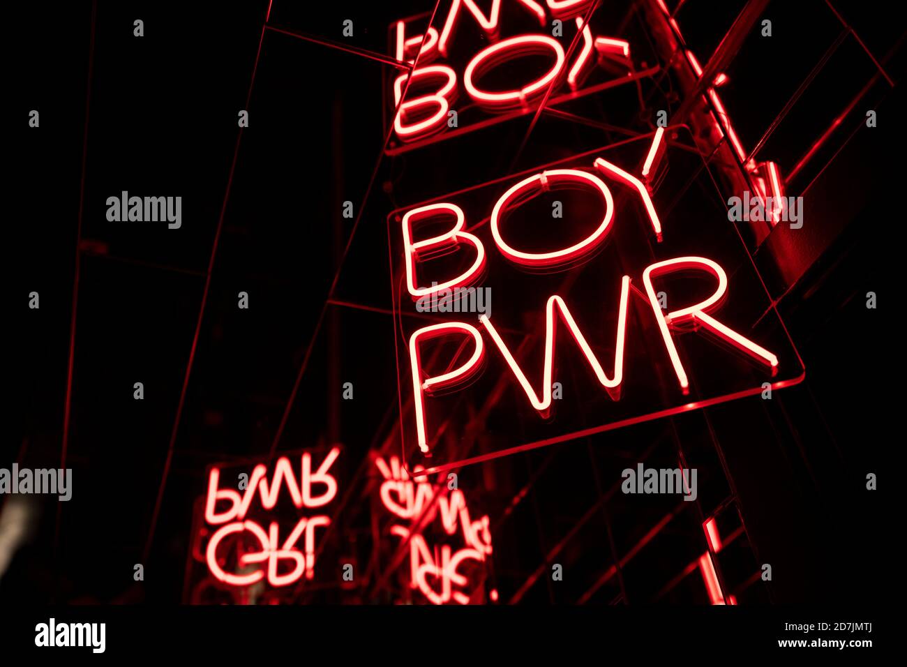 Red glowing neon sign Stock Photo - Alamy