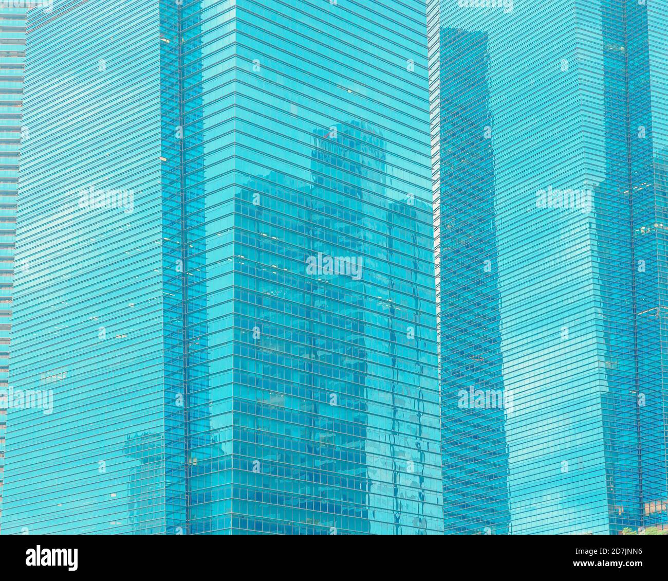 Reflection of skyscrapers on modern glass building Stock Photo - Alamy