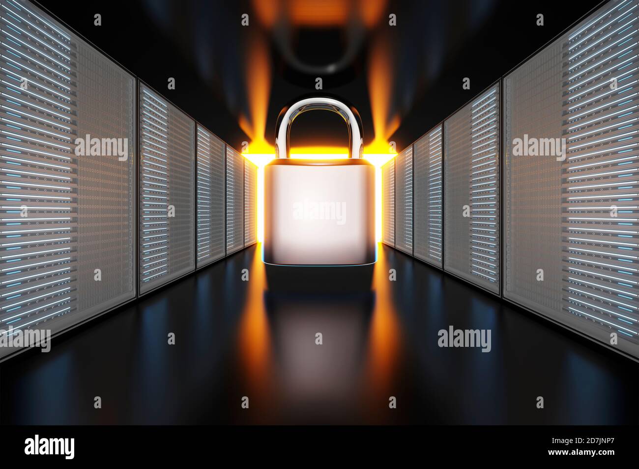 Security padlock between server tower Stock Photo - Alamy