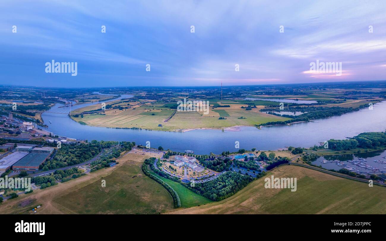 Germany, North Rhine-Westphalia, Wesel, Aerial view of Wesel-Datteln ...